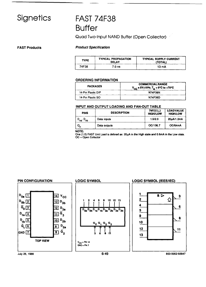 74F38D,74F38D pdf中文资料,74F38D引脚图,74F38D电路-Datasheet-电子工程世界