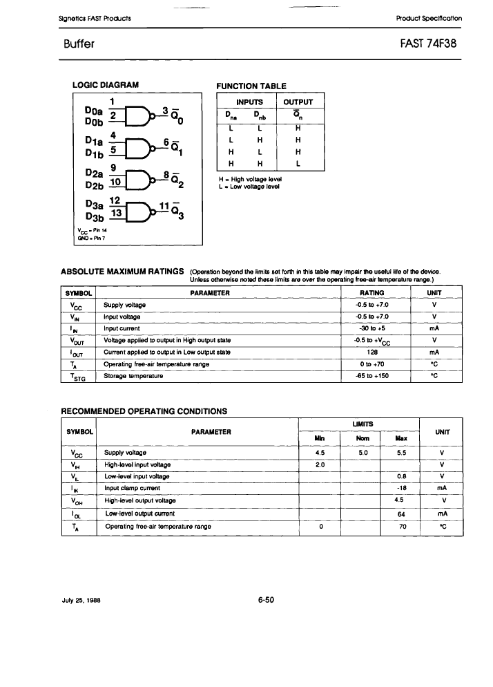 74F38D,74F38D pdf中文资料,74F38D引脚图,74F38D电路-Datasheet-电子工程世界