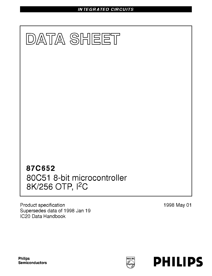 P80C652FHAA datasheet, PDF - EEWORLD Datasheet