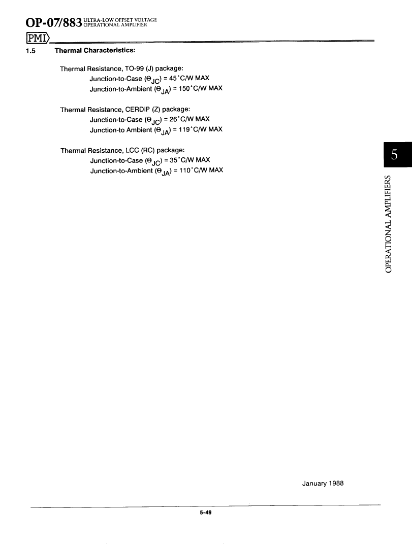OP07CP datasheet, PDF - EEWORLD Datasheet