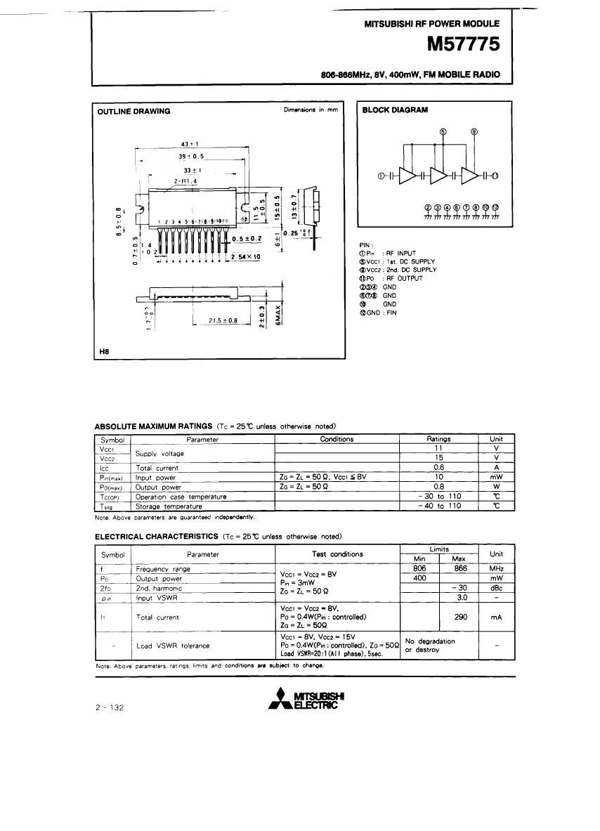 M57775 datasheet, PDF - EEWORLD Datasheet