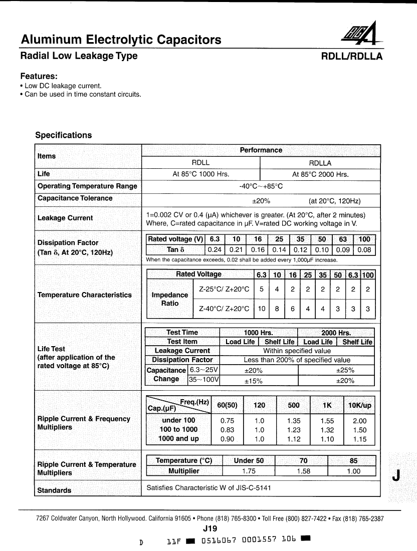 RDLLA3300T25TB110X16 datasheet, PDF - EEWORLD Datasheet