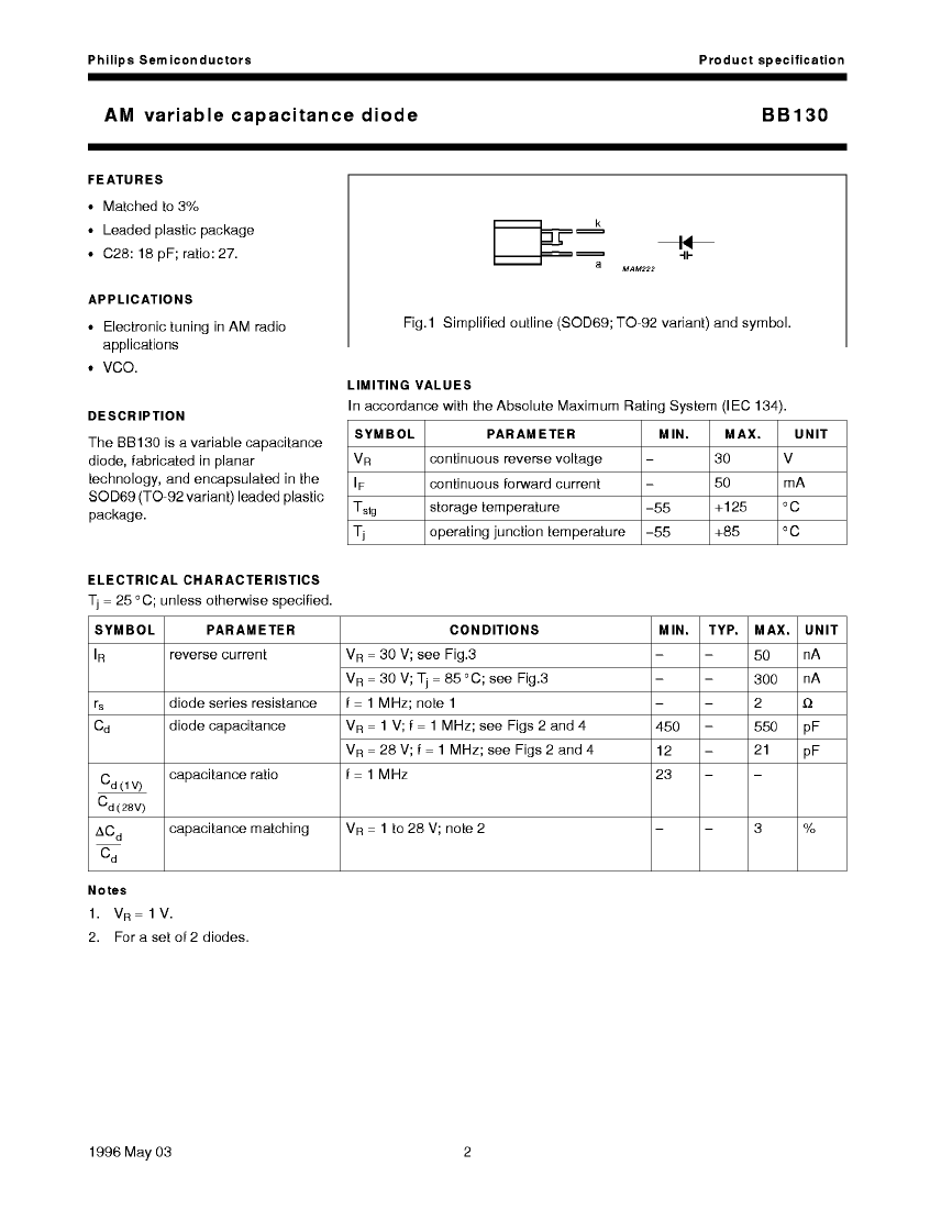 BB130,BB130 pdf中文资料,BB130引脚图,BB130电路-Datasheet-电子工程世界