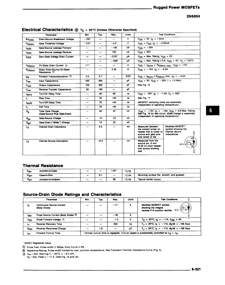 2N6804,2N6804 pdf中文资料,2N6804引脚图,2N6804电路-Datasheet-电子工程世界