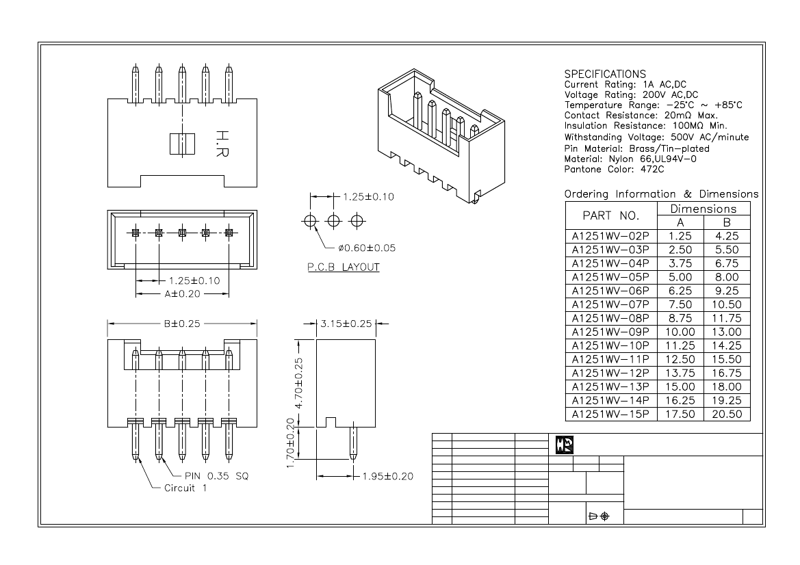 A1251WV-04P,A1251WV-04P pdf中文资料,A1251WV-04P引脚图,A1251WV-04P电路-Datasheet-电子工程世界
