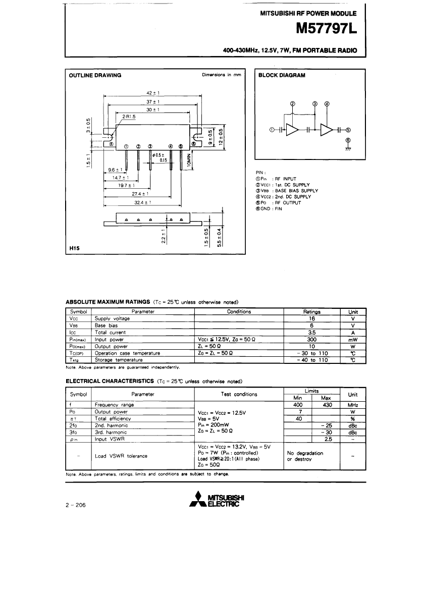 M57797L datasheet, PDF - EEWORLD Datasheet