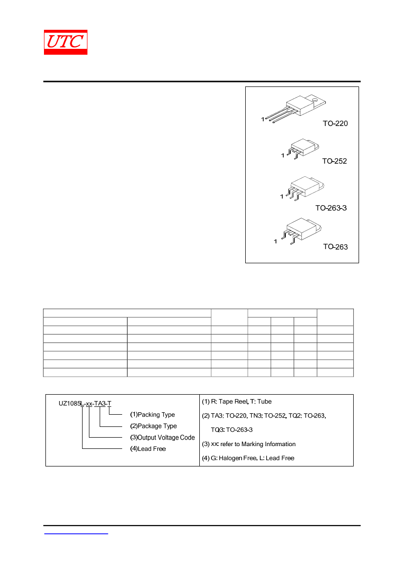 UZ1085L-15-TA3-T,UZ1085L-15-TA3-T pdf中文资料,UZ1085L-15-TA3-T引脚图,UZ1085L-15-TA3-T电路-Datasheet-电子工程世界