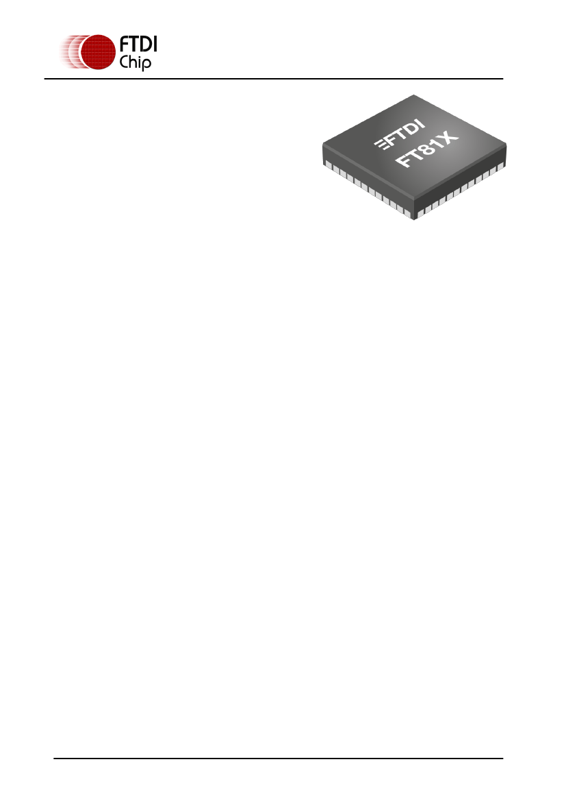 FT813Q-T PDF数据手册_FT813Q-T 特性/功能/参数/引脚图_Bridgetek 视频 IC - 电子工程世界Datasheet