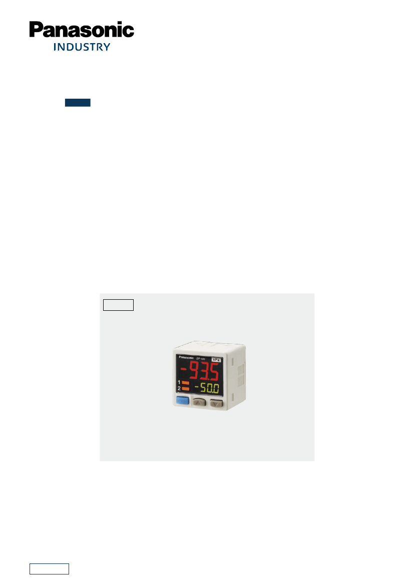 DP-102-N-J PDF数据手册_DP-102-N-J 特性/功能/参数/引脚图_Panasonic(松下) 压力传感器 - 电子工程世界 ...