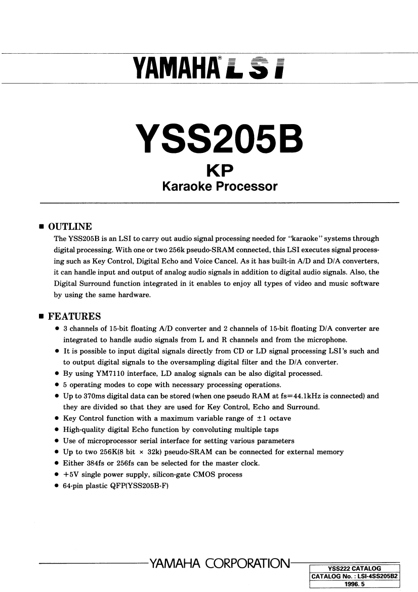 YSS205B,YSS205B pdf中文资料,YSS205B引脚图,YSS205B电路-Datasheet-电子工程世界