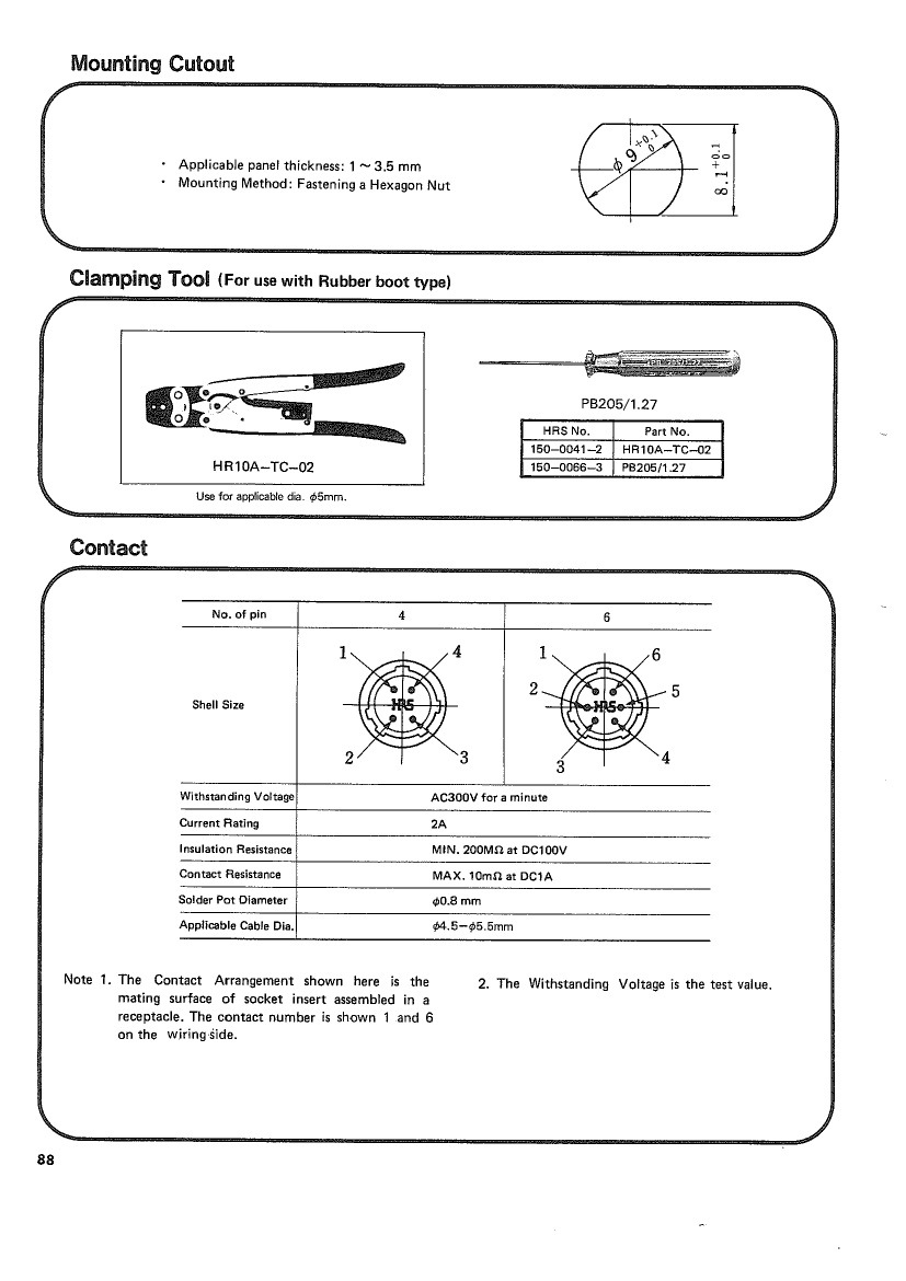 HR11-9BP-6P(73),HR11-9BP-6P(73) pdf中文资料,HR11-9BP-6P(73)引脚图,HR11-9BP-6P ...