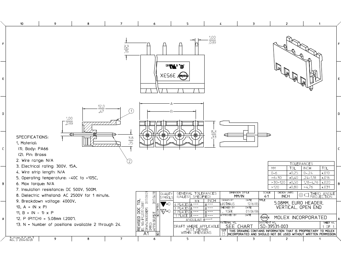 0395315508 datasheet, PDF - EEWORLD Datasheet