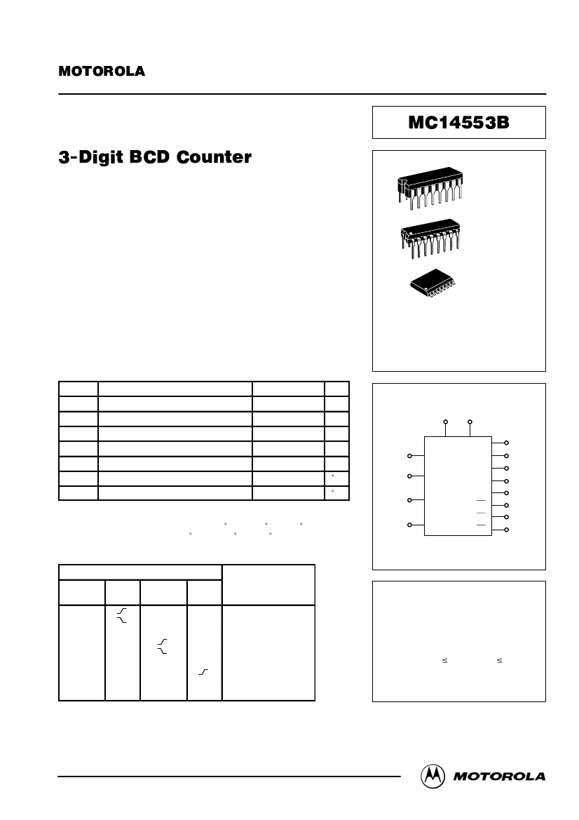 MC14553,MC14553 pdf中文资料,MC14553引脚图,MC14553电路-Datasheet-电子工程世界