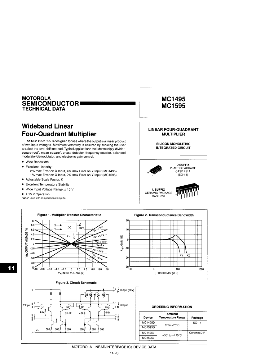 MC1595,MC1595 pdf中文资料,MC1595引脚图,MC1595电路-Datasheet-电子工程世界