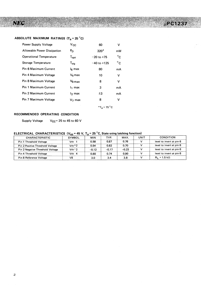 C1237HA,C1237HA pdf中文资料,C1237HA引脚图,C1237HA电路-Datasheet-电子工程世界