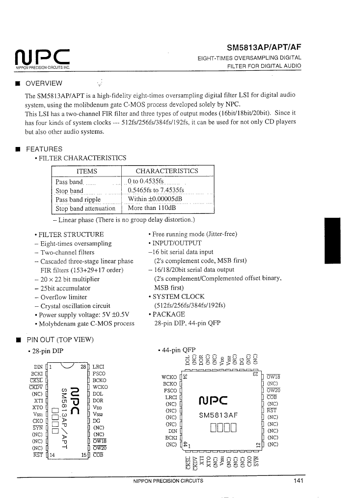 SM5813AP,SM5813AP pdf中文资料,SM5813AP引脚图,SM5813AP电路-Datasheet-电子工程世界