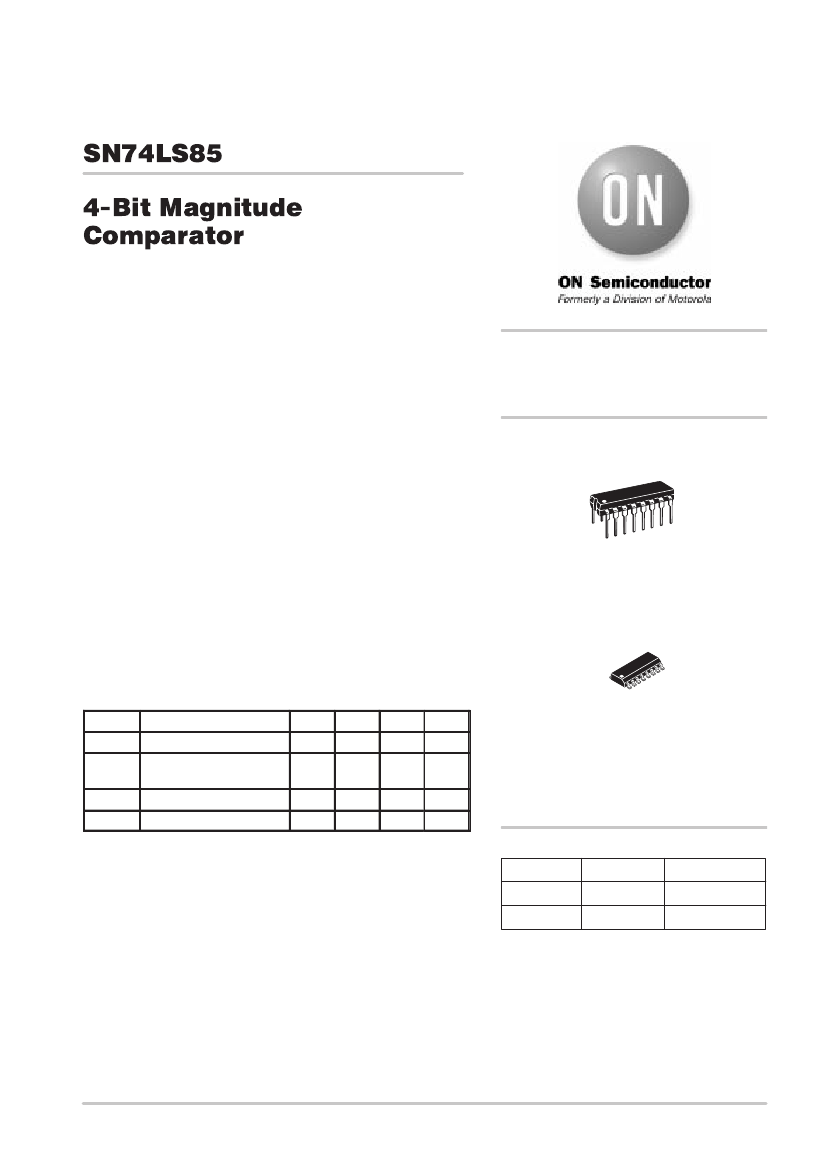 74LS85,74LS85 pdf中文资料,74LS85引脚图,74LS85电路-Datasheet-电子工程世界