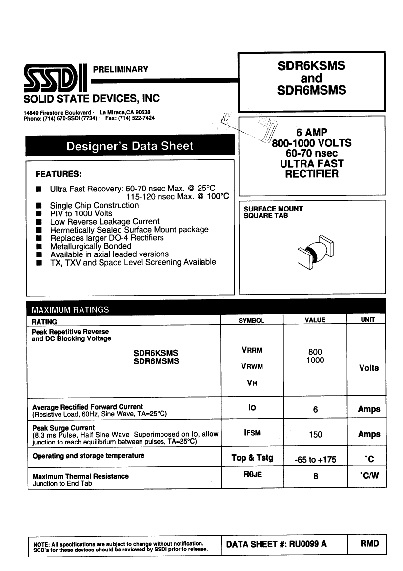 SDR6KSMS,SDR6KSMS pdf中文资料,SDR6KSMS引脚图,SDR6KSMS电路-Datasheet-电子工程世界