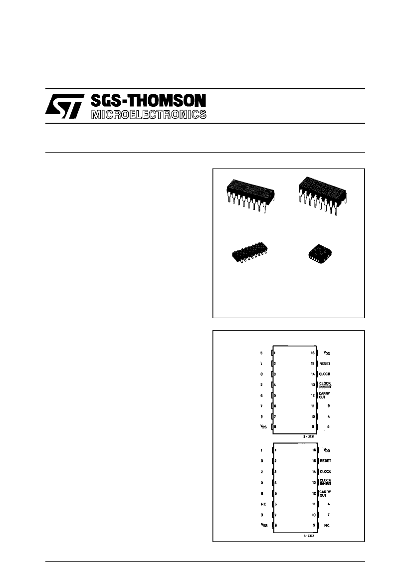 HCF4017BF,HCF4017BF pdf中文资料,HCF4017BF引脚图,HCF4017BF电路-Datasheet-电子工程世界