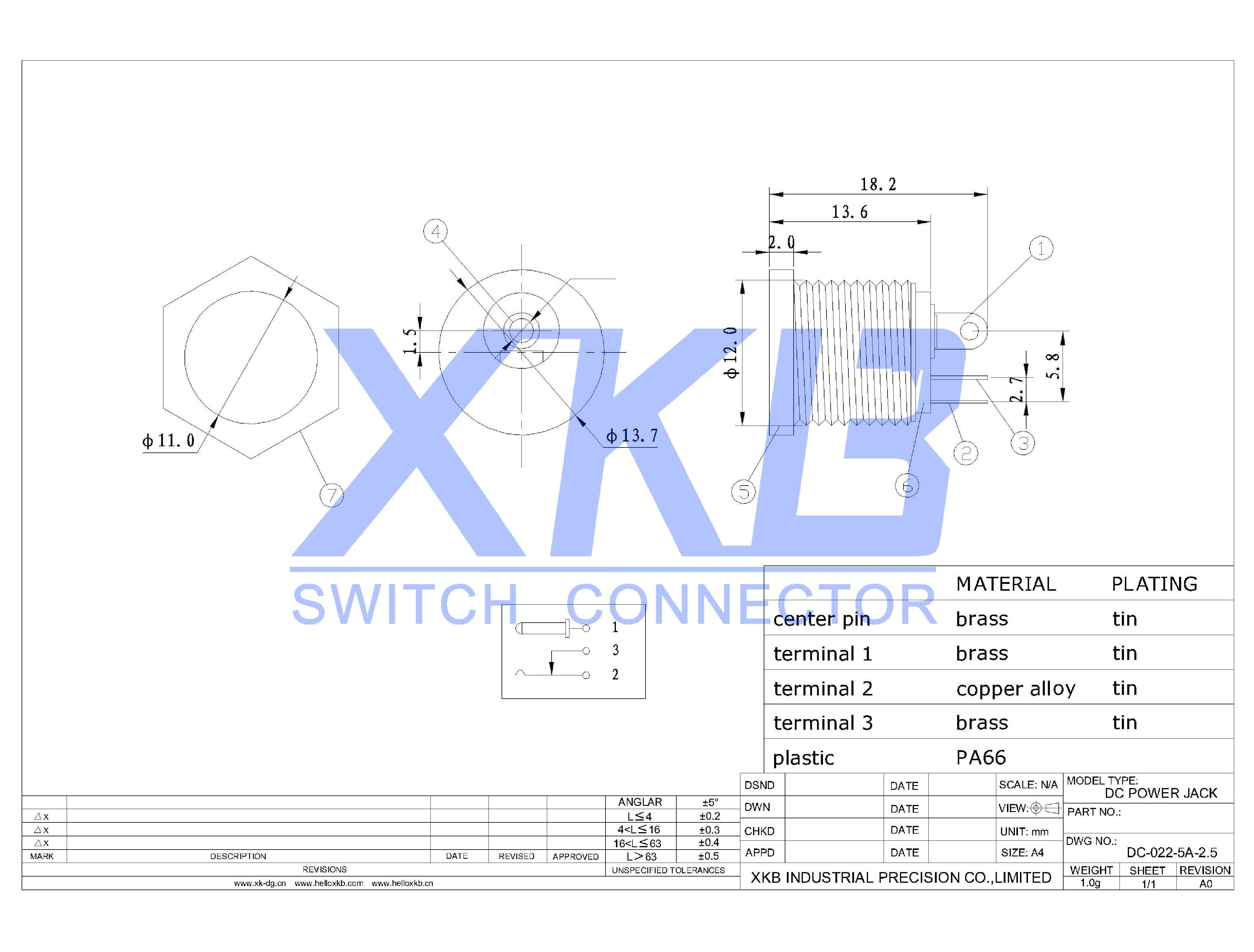 DC-022-2.5A-2.5 datasheet, PDF - EEWORLD Datasheet