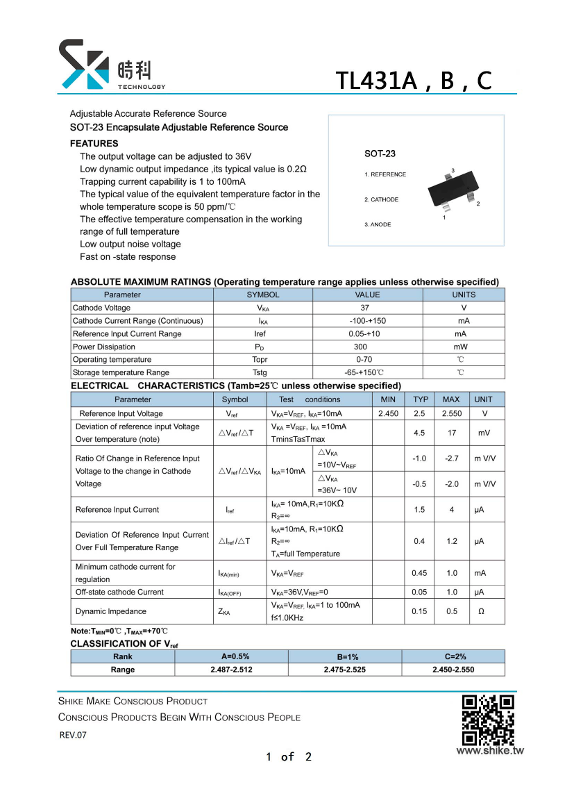 TL431,TL431 pdf中文资料,TL431引脚图,TL431电路-Datasheet-电子工程世界